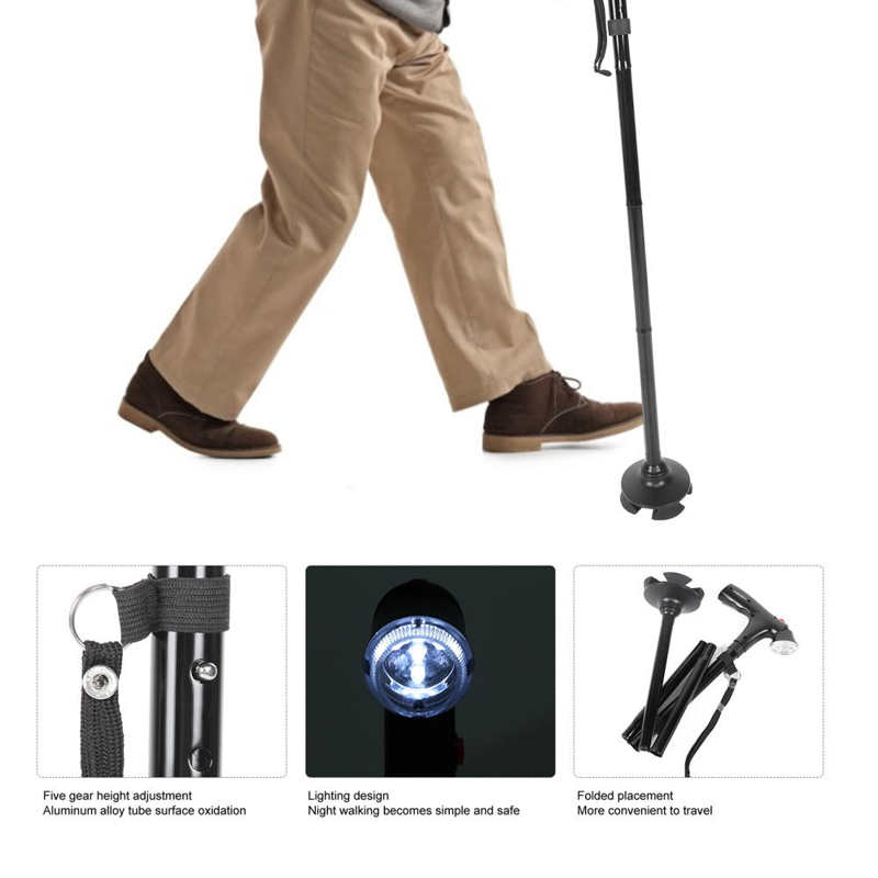 Multifunctional Elderly Walking Stick with Light A... – Grandado