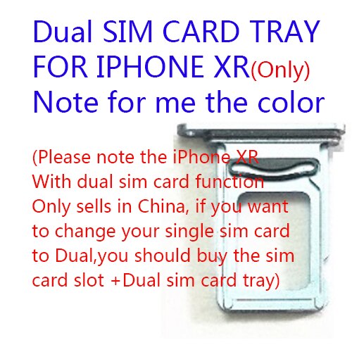 6 colors for iphone XR Double/ single SIM Card Tra... – Grandado