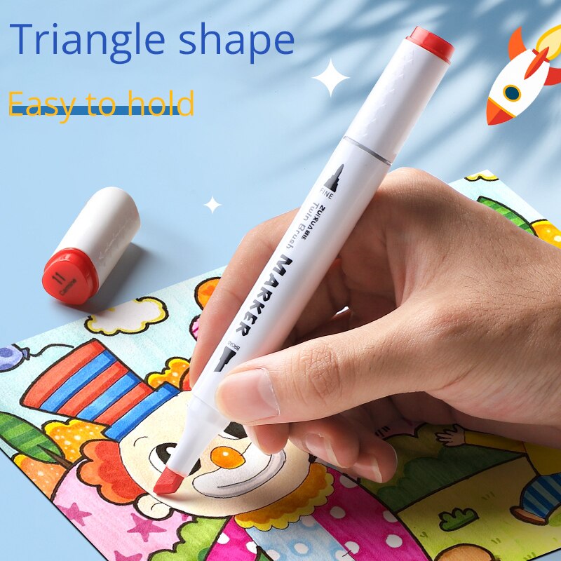 24/36/48/60/80/120 Double Headed Dual Tip Washable... – Grandado