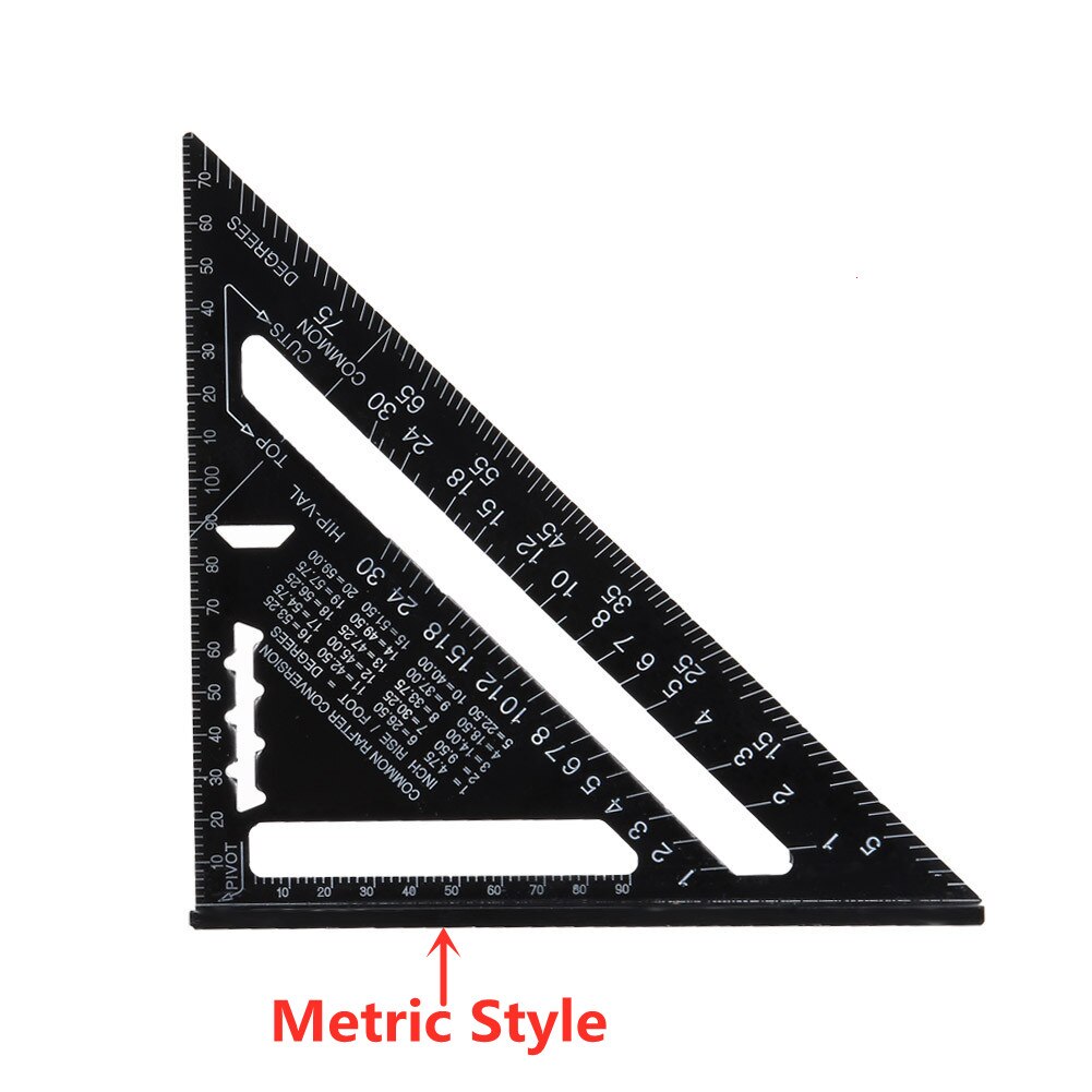 7'' Triangle Angle Protractor Inch Metric ... – Vicedeal