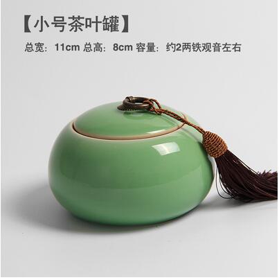 Chinese Style Ceramic Tea Caddy Storage Box Portab... – Vicedeal