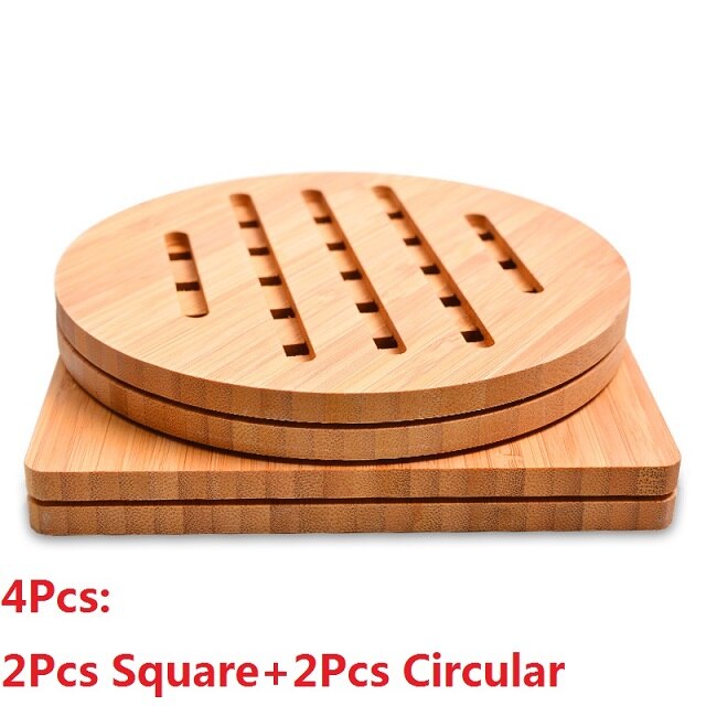 4Pcs/6Pcs Hout Isolatie Pads Servies Matras Enscen... – Vicedeal