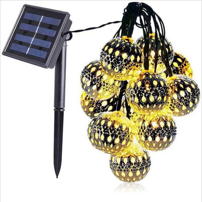 LED Moroccan Ball Crystal Ball String Light Garden... – Grandado