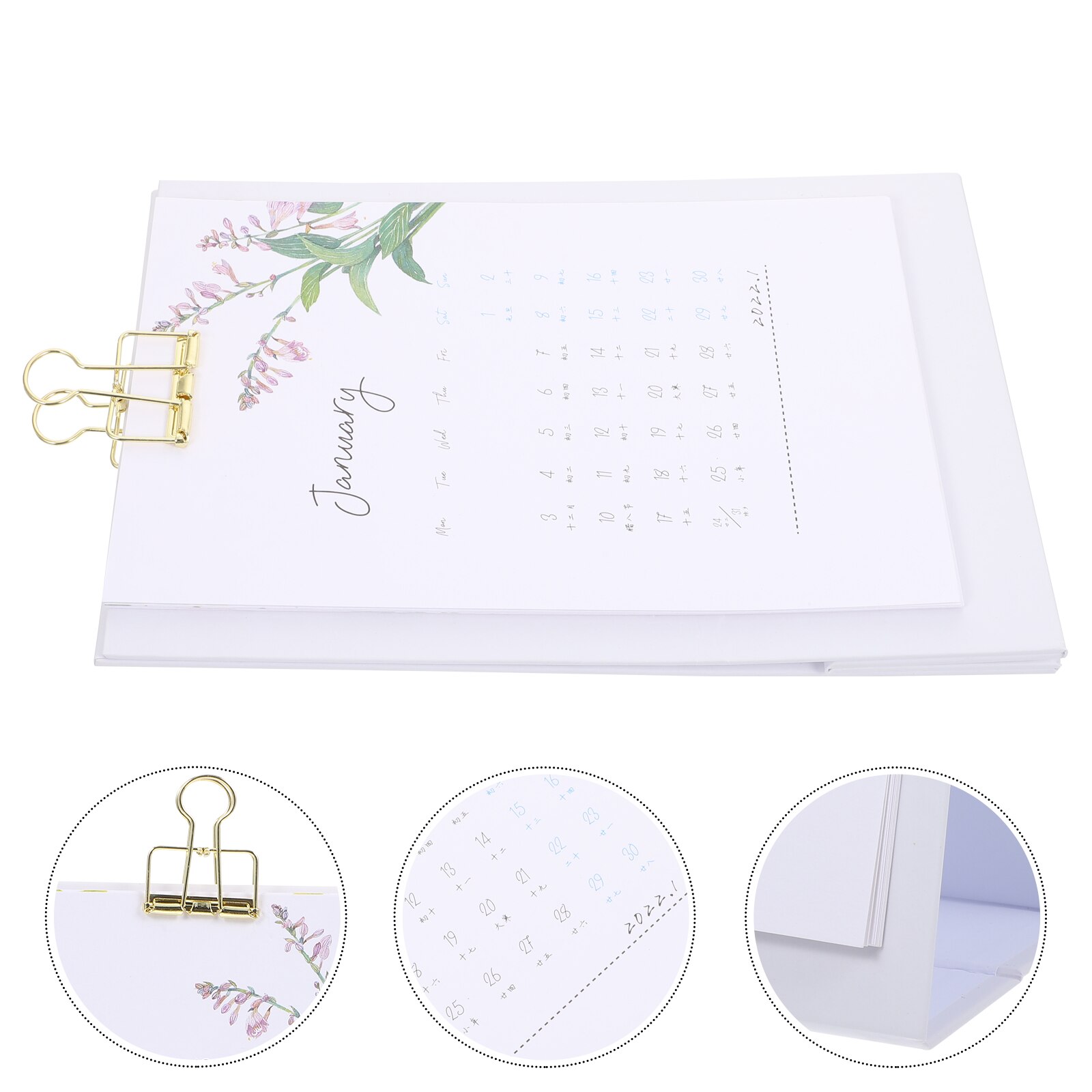Simple Style Table Calendar Indoor Use Desk Calend... – Grandado