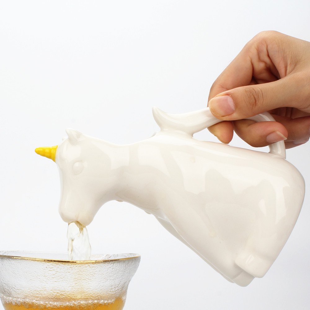 Cute Unicorn Ceramic Water Pots Kids Cartoon Small... – Vicedeal