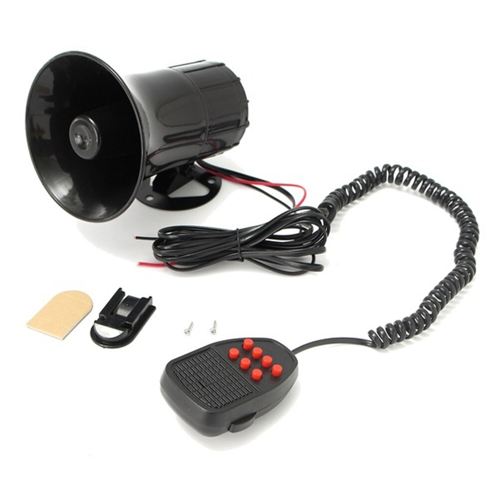 12V Car Alarm Megaphone 6 Sounds Siren Horn PA Spe... – Grandado