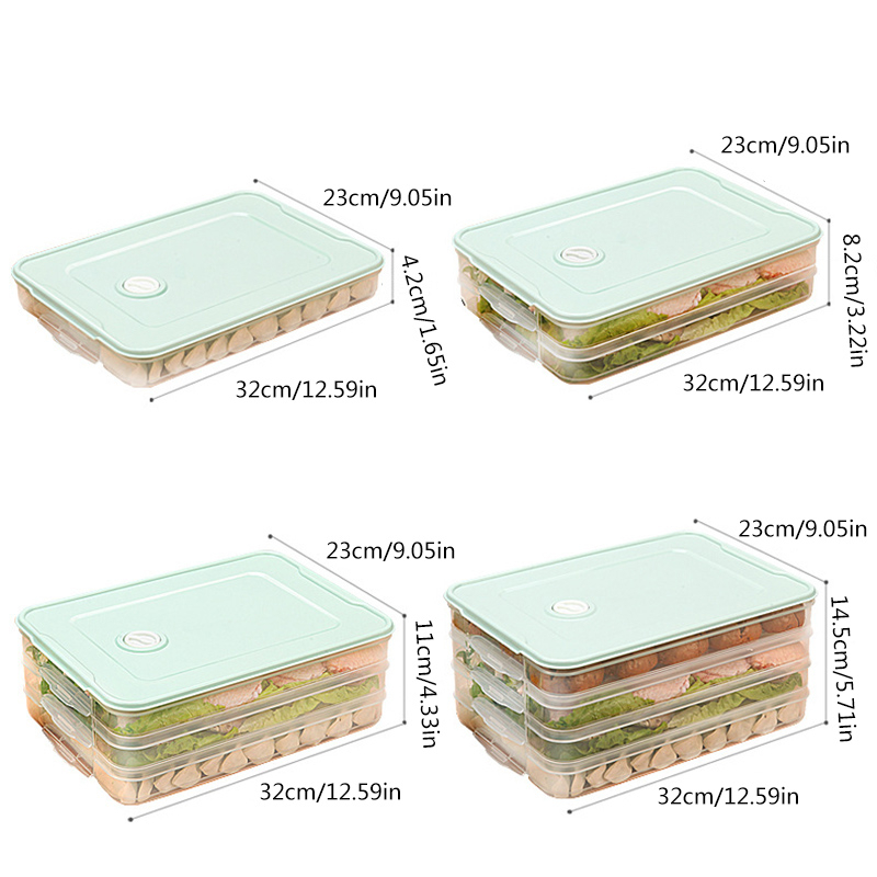 Multi-Layer Dumpling Box Food Storage Container Bo... – Grandado