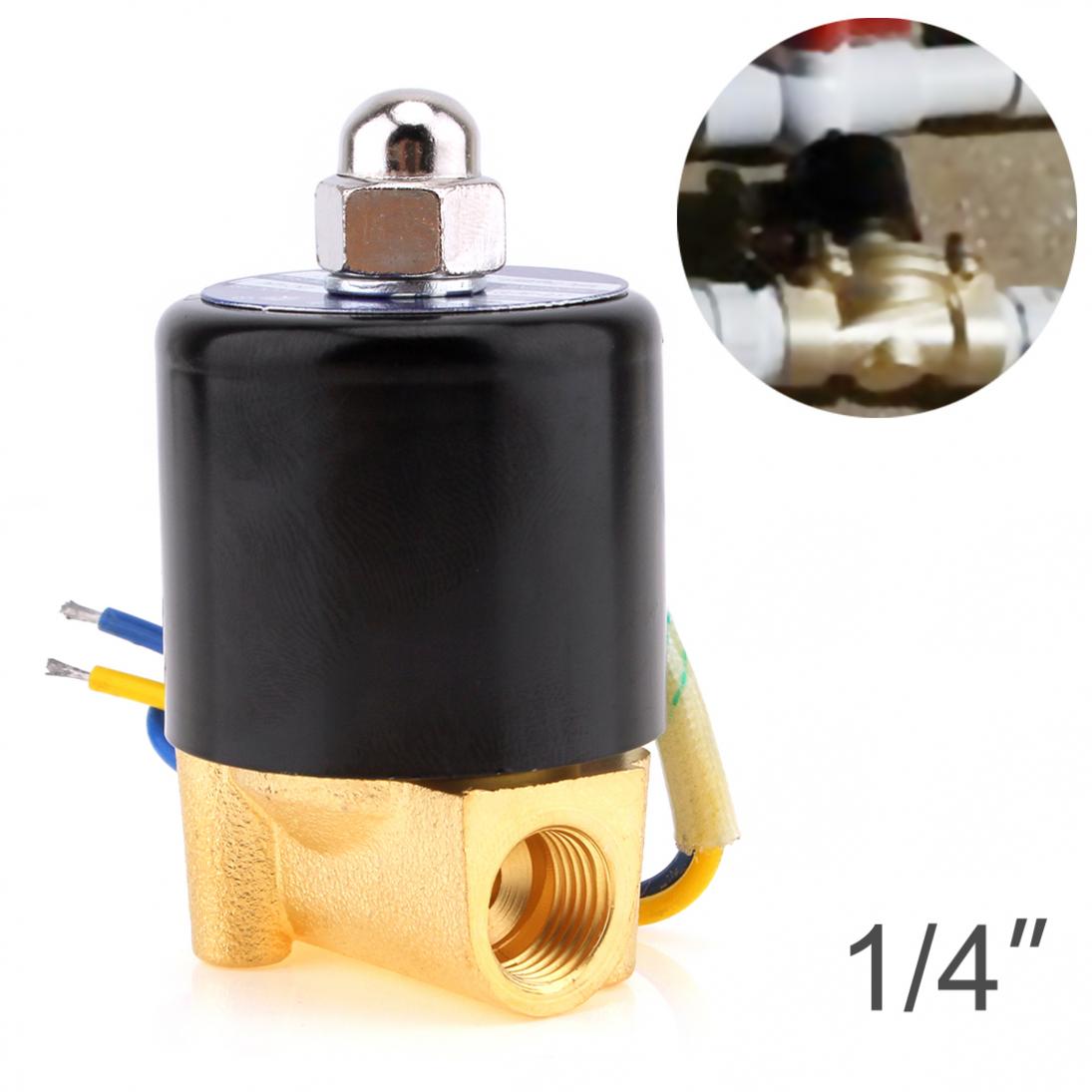 Électrovanne DC 12V 1/4 "NPT N/C laiton normalemen... – Grandado