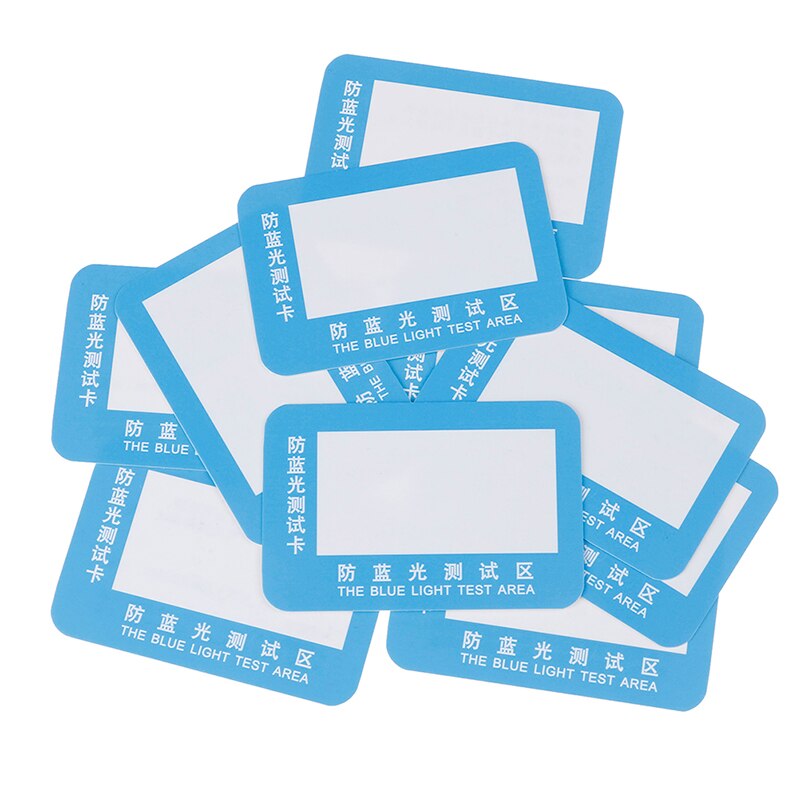 10Pcs/set Anti-Blue Light Test Card Test Light Gla... – Grandado