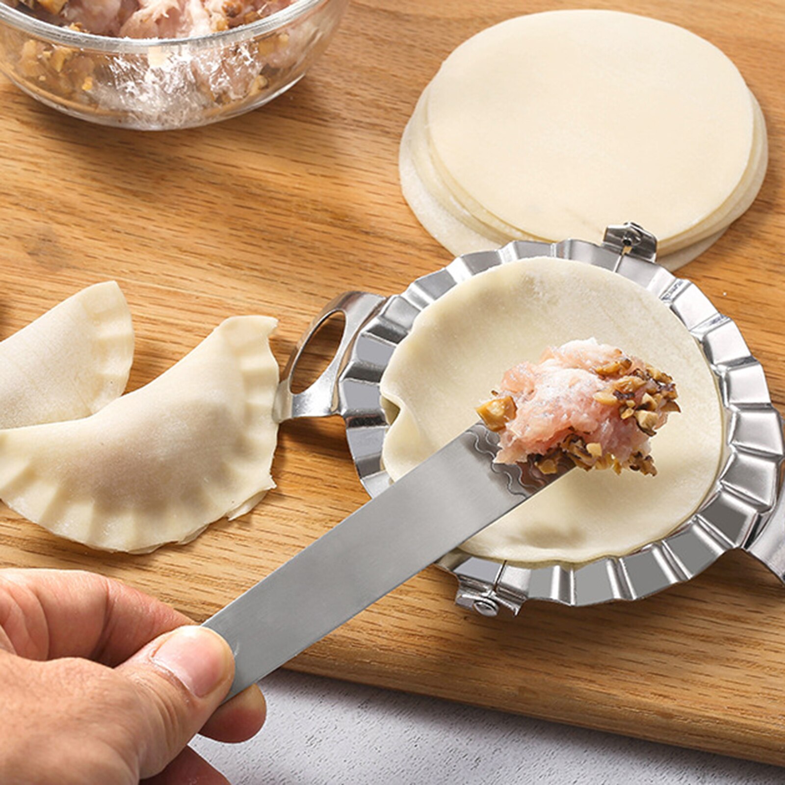 Stainless Steel Dough Press Dumpling Pie Ravioli M... – Vicedeal