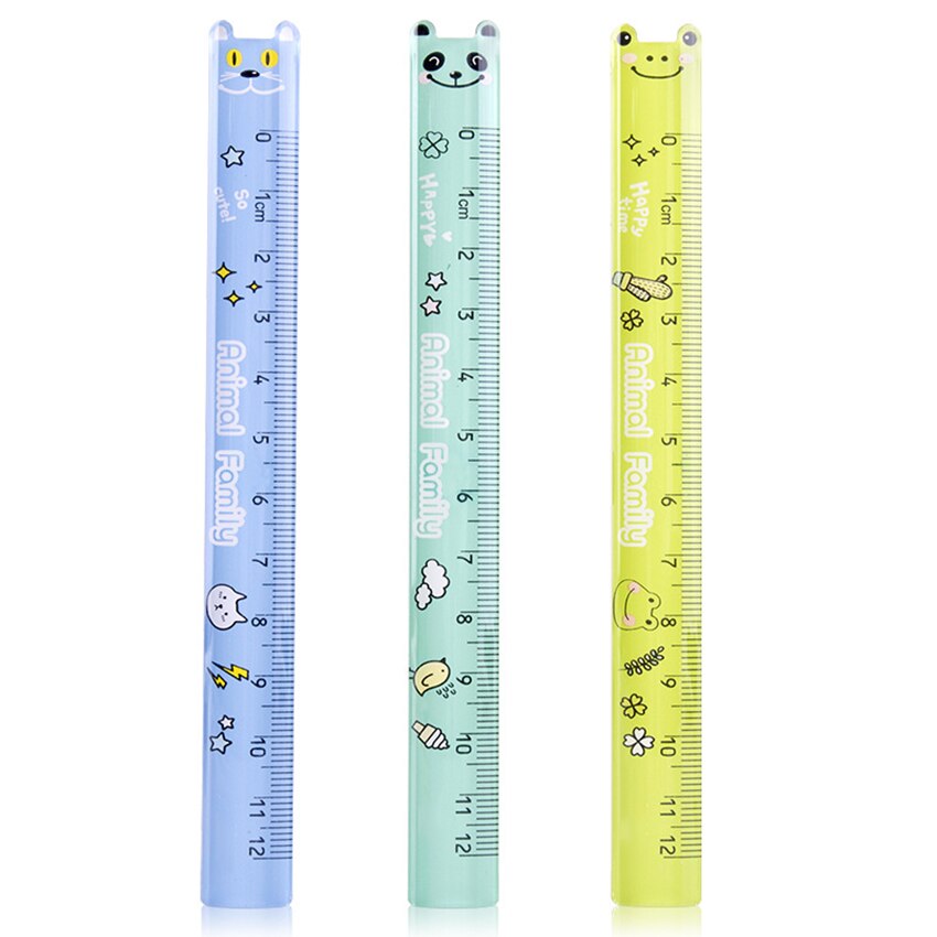 Cute Cartoon Plastic Straight Ruler Students Stati... – Vicedeal