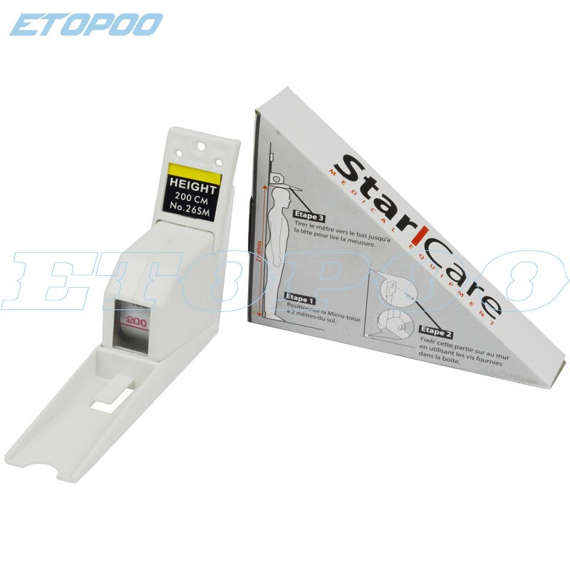 Stadiómetro negro de 200cm, medidor de altura mont... – Grandado