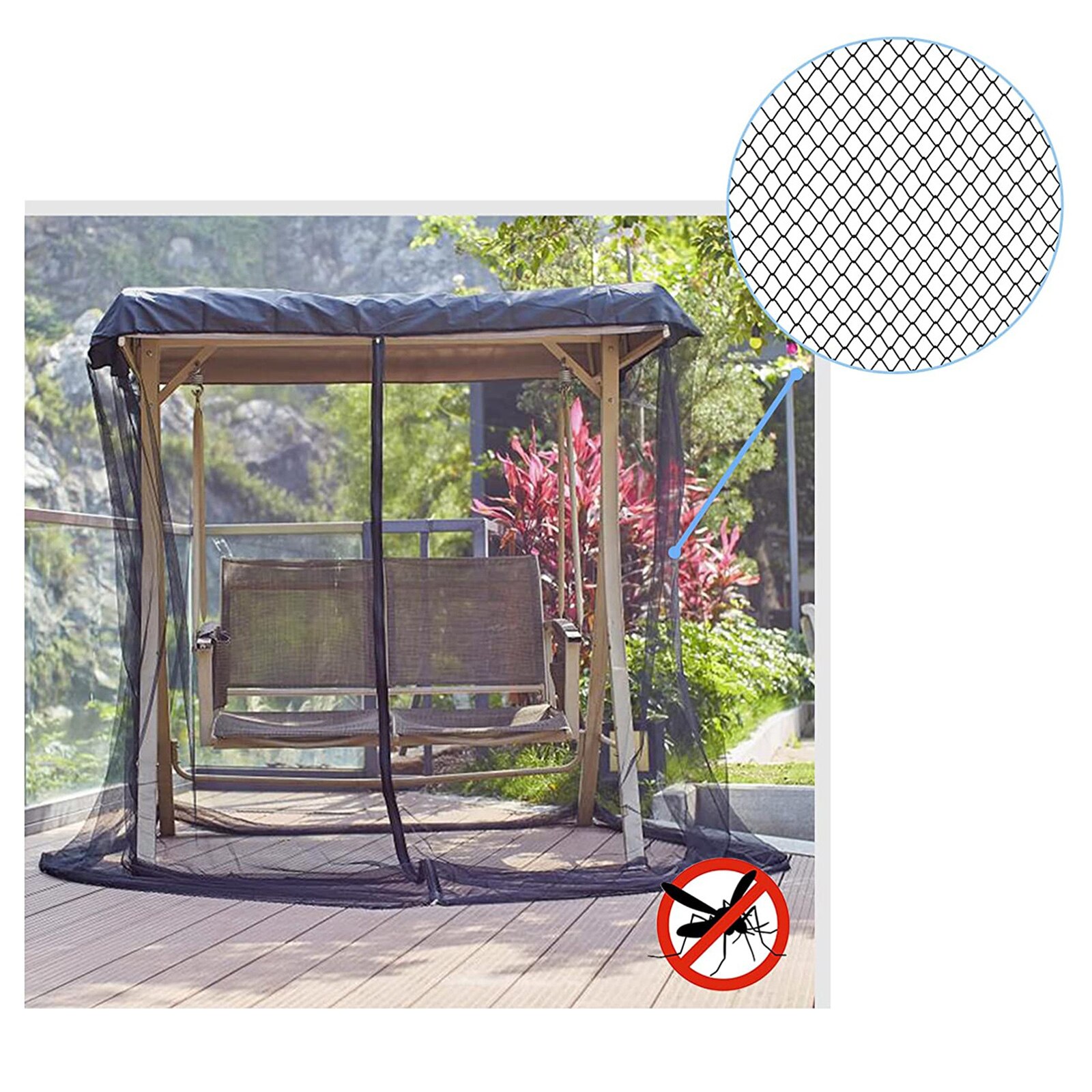 Patio Swing Chair Cover Mosquito Netting Screen Fo... – Grandado