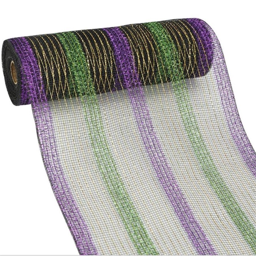 Multi Stripes Color Deco Poly Mesh Ribbon 10 Inch ... – Grandado