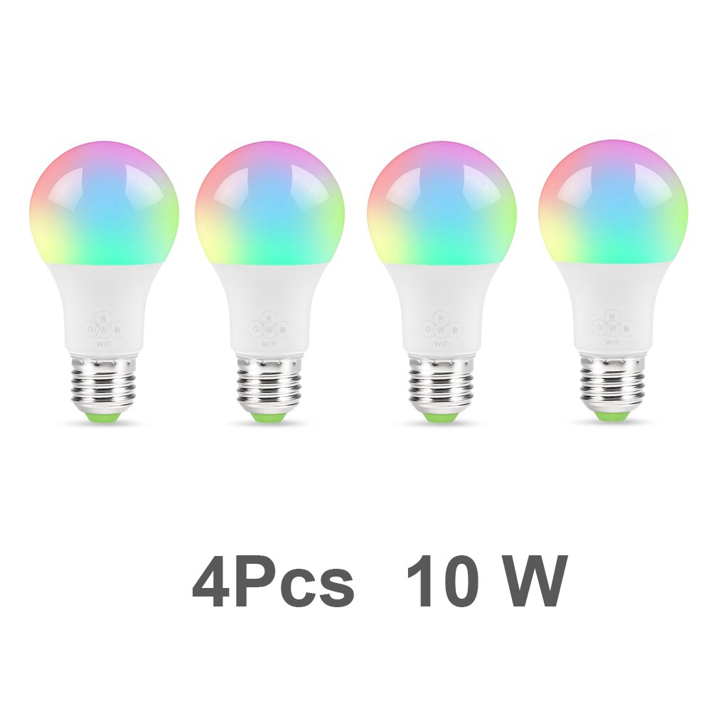 Bombilla LED inteligente WiFi regulable, Multicolo... – Grandado