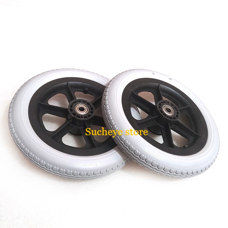 12 1/2x2 1/4 Wheelchair Rear PU Wheel 12 Inch Rear... – Grandado