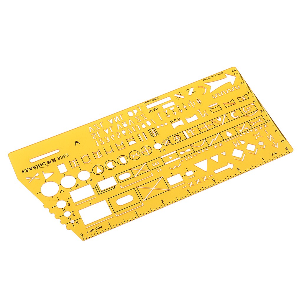 1 Piece Multishape Ruler Drafting Drawing Template... – Vicedeal