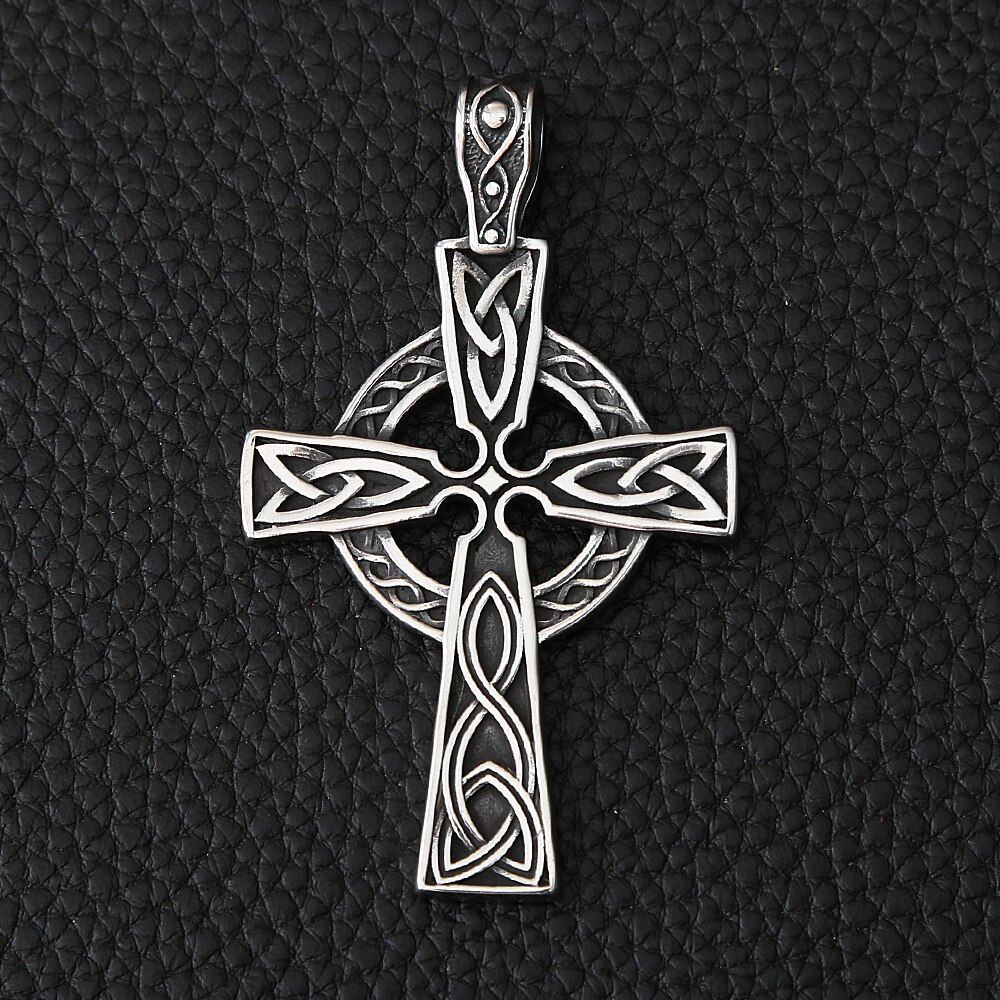 Vintage Stainless Steel Viking Valknut Necklace Me... – Grandado