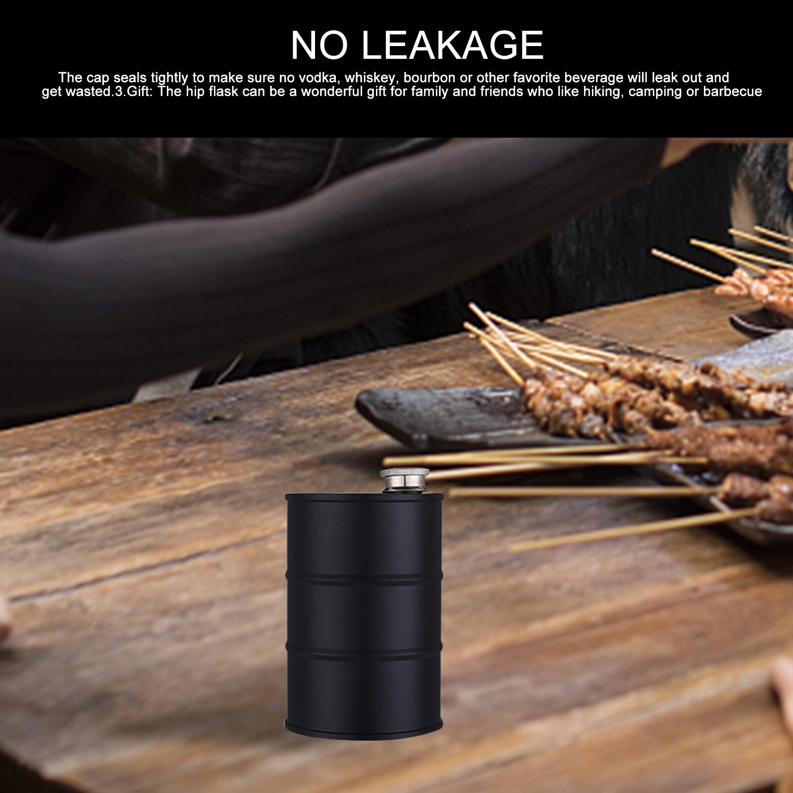 500ml Oil Drum Shape Drink Leakproof Whiskey Outdo... – Grandado