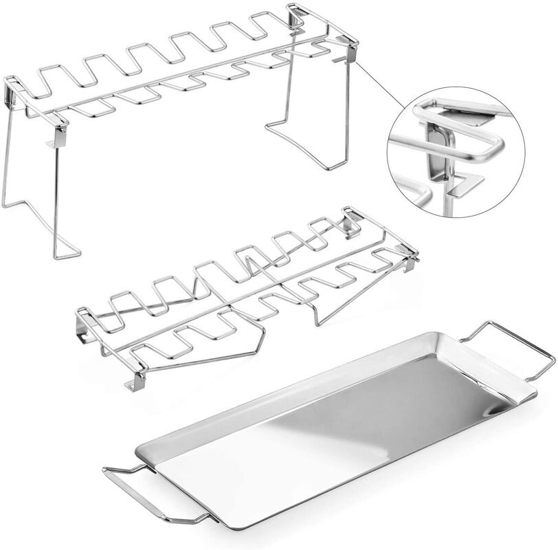 Stainless Steel Chicken Wing Leg Rack Grill Holder... – Vicedeal