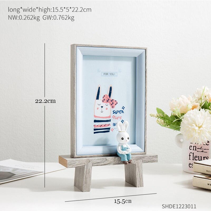 Cute Cartoon Rabbit 6-Inch Tabletop Frame Home Dec... – Grandado