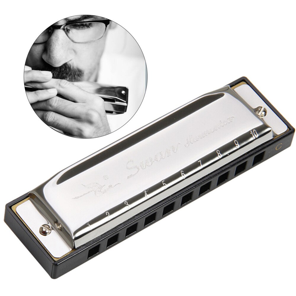 Swan Harmonica 10 Hole 20 Tones Harmonica Blues Pr... – Vicedeal