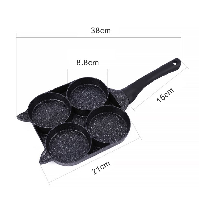 Leuke Vier-Gat Frituren Pot Pan Omelet Pan Non-sti... – Vicedeal