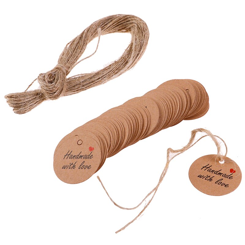 100 Stuks Dank U Met Rood Hart Kraft Tags Wedding ... – Grandado