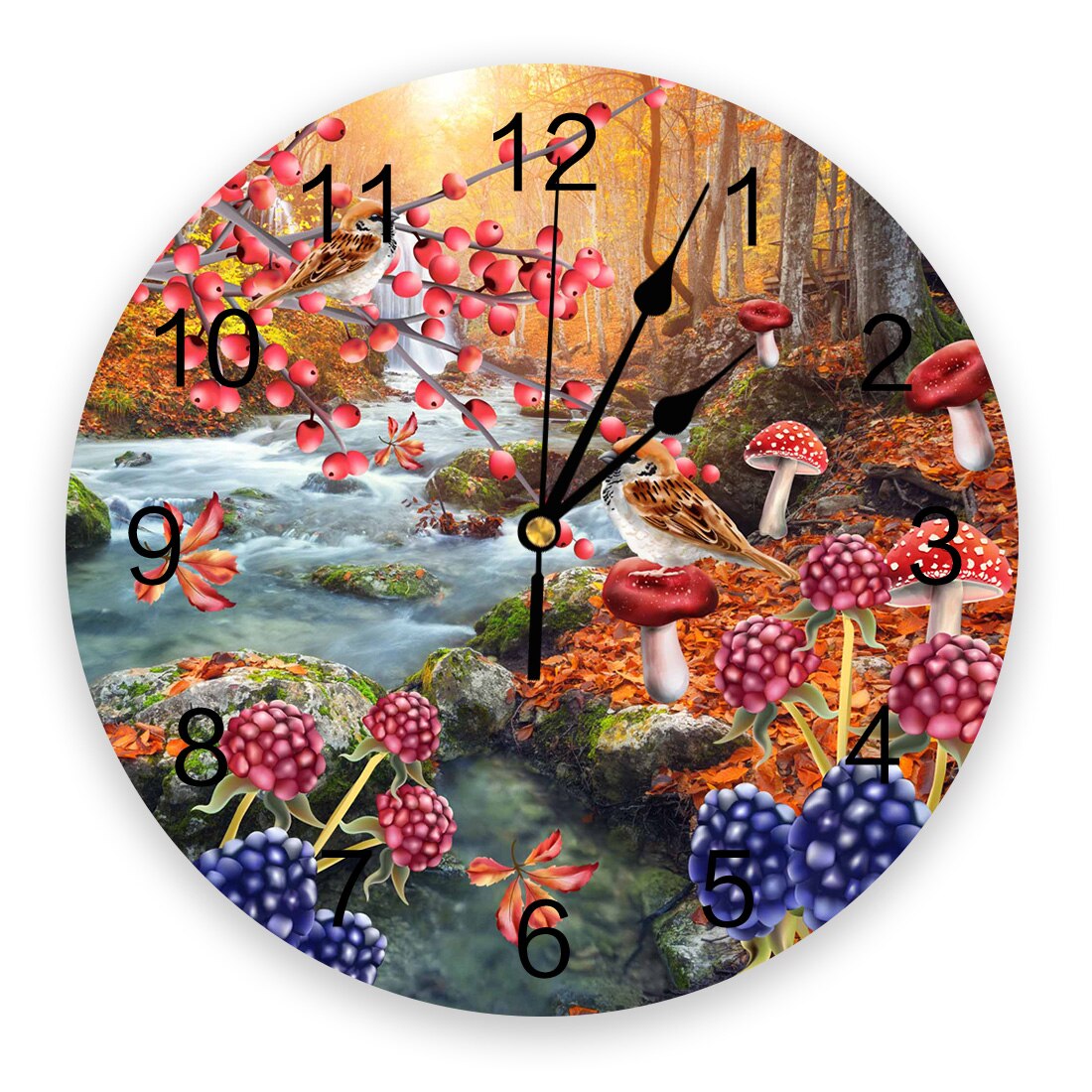 Berry Watercolor Painting Branch Landscape PVC Wal... – Vicedeal