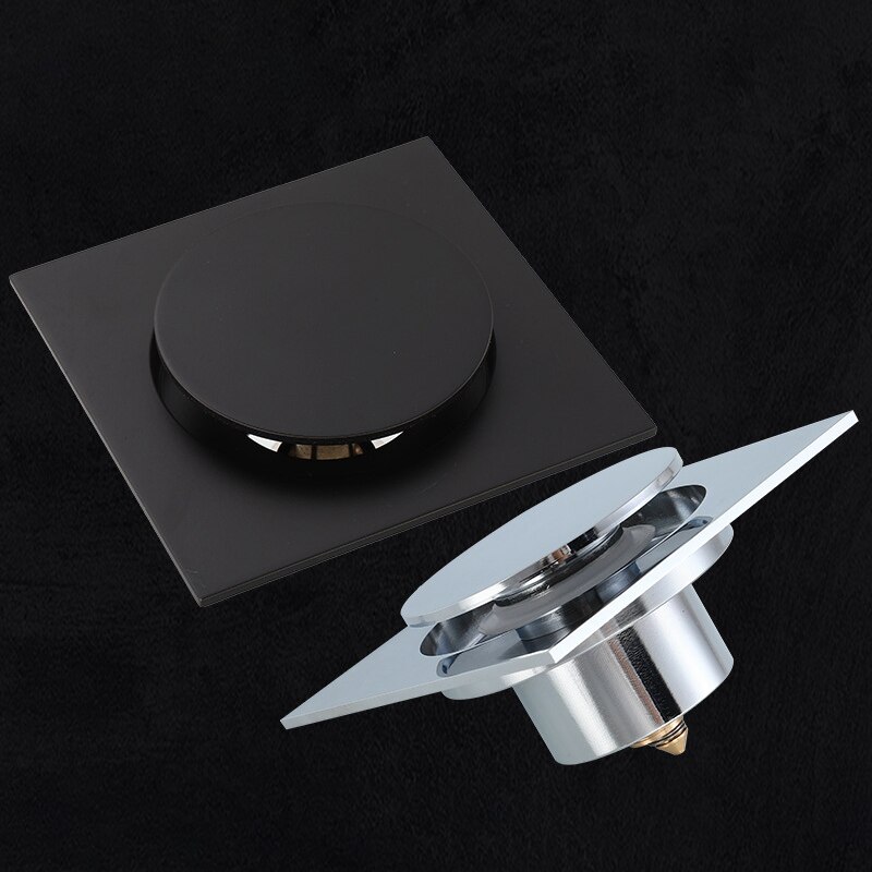 Push Type Floor Drain Brass Square Sewer Floor Dra... – Grandado