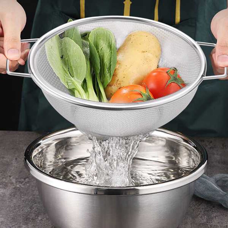 Stainless Steel Fine Mesh Strainer Bowl Drainer Ve... – Grandado