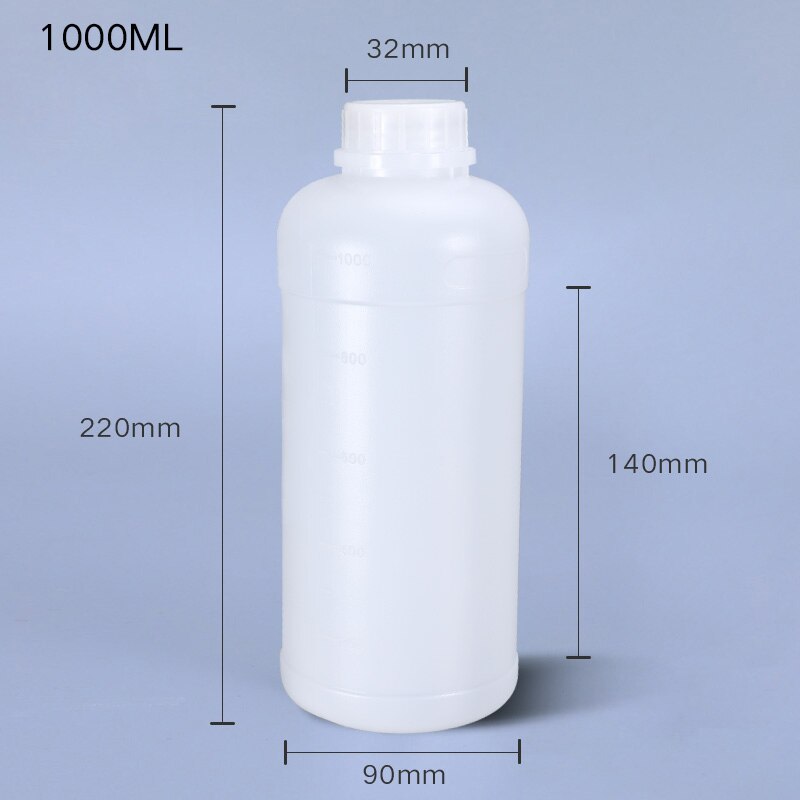 1000ML Empty Round bottle with Lid HDPE Leakproof ... – Vicedeal