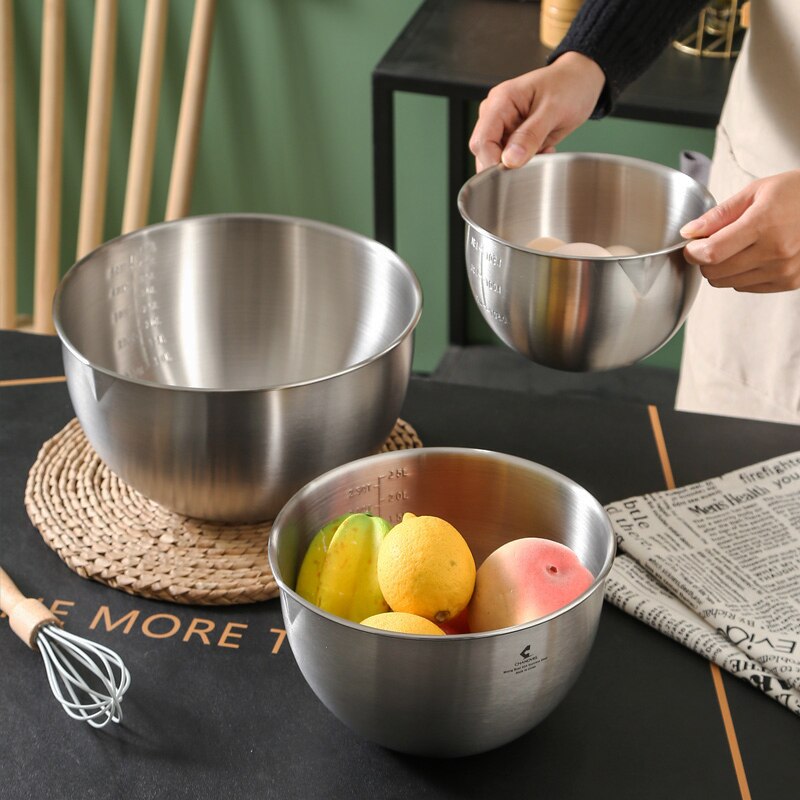 CHANOVEL 304 Stainless Steel Mixing Bowl Salad Bow... – Grandado