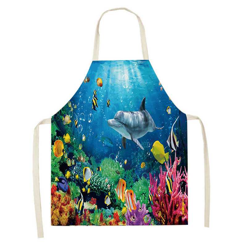 Underwater World Fish Marine Life Apron Adult Kids... – Grandado