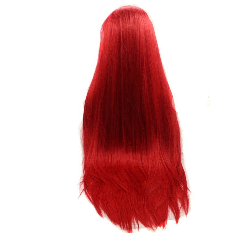 Sylvia Heat Resistant Hair Long Silky Straight Red... – Grandado