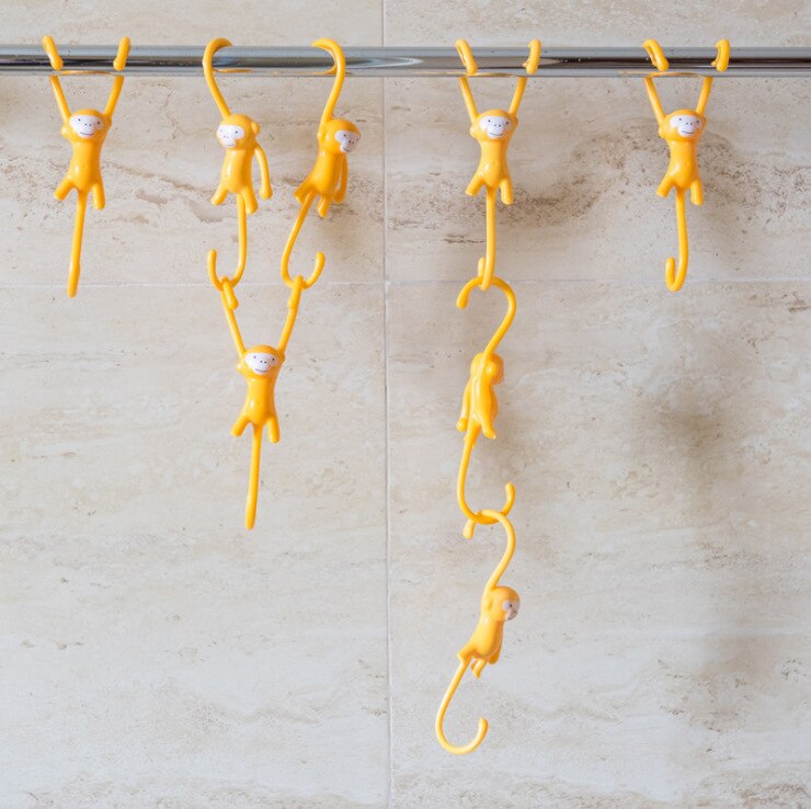 2Pcs ABS Monkey Shape Coat Hanger Wall Key Holder ... – Grandado