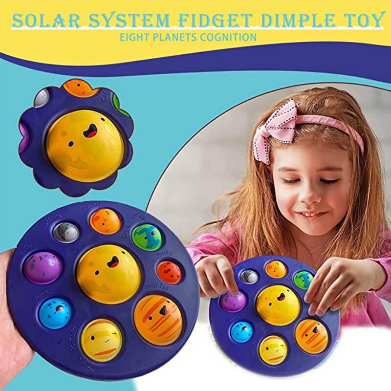 83XC Mixed Color Simple Dimple Fidget Keychain Adu... – Vicedeal