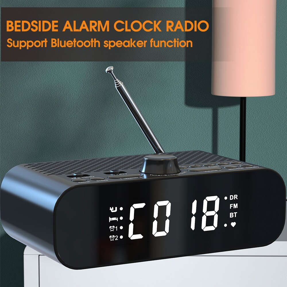 DAB-A5 Clock FM Radio Portable Bluetooth Radio Sho... – Grandado