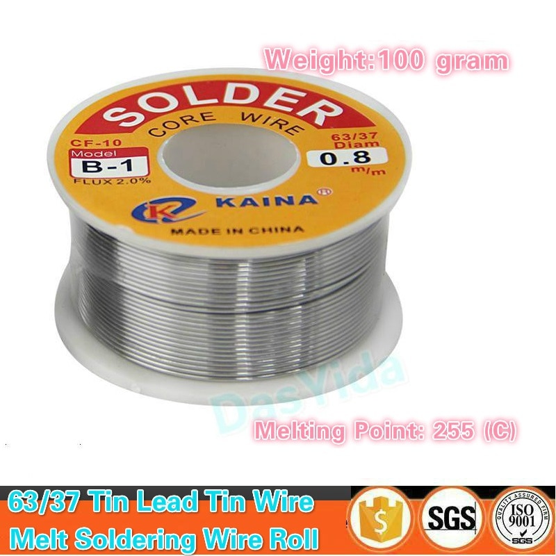 100 gram 63/37 FLUX 2.0% 45FT Tin Tin Lead Wire Me... – Grandado