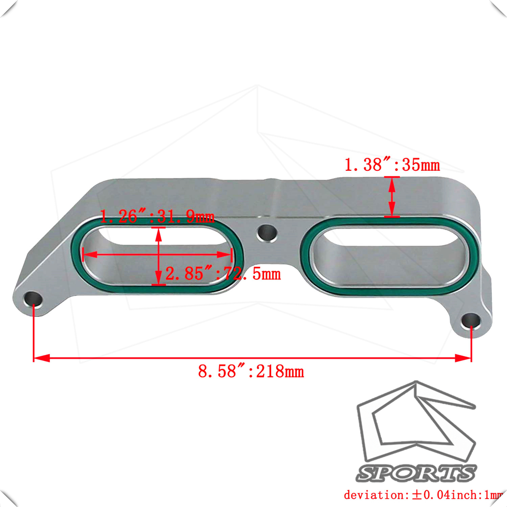 Aluminum Intake Manifold Spacers Fits For 13-17 Su... – Vicedeal