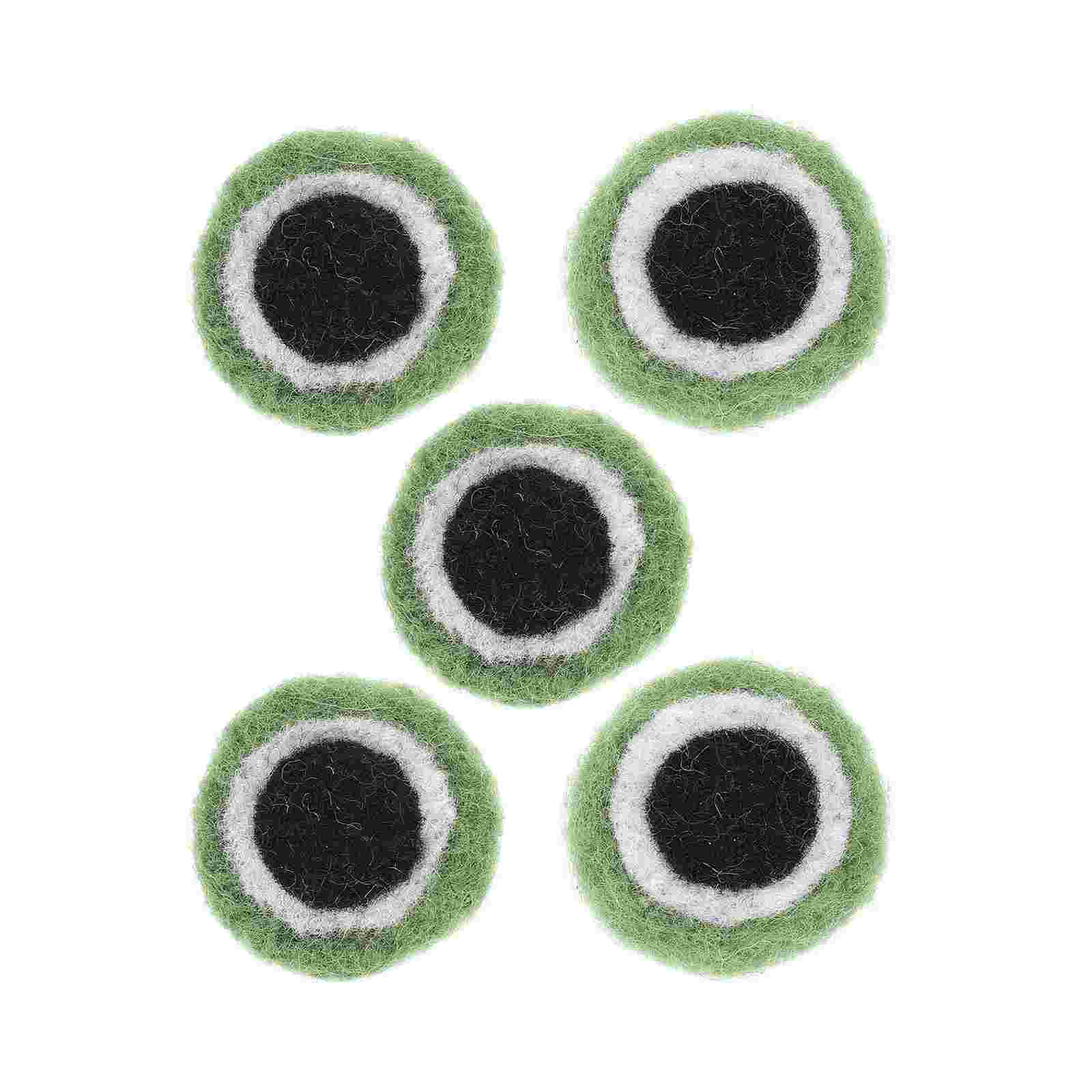 5pcs Felt Frogs Eyes Wool Felt Poke Frogs Eyes Han... – Grandado