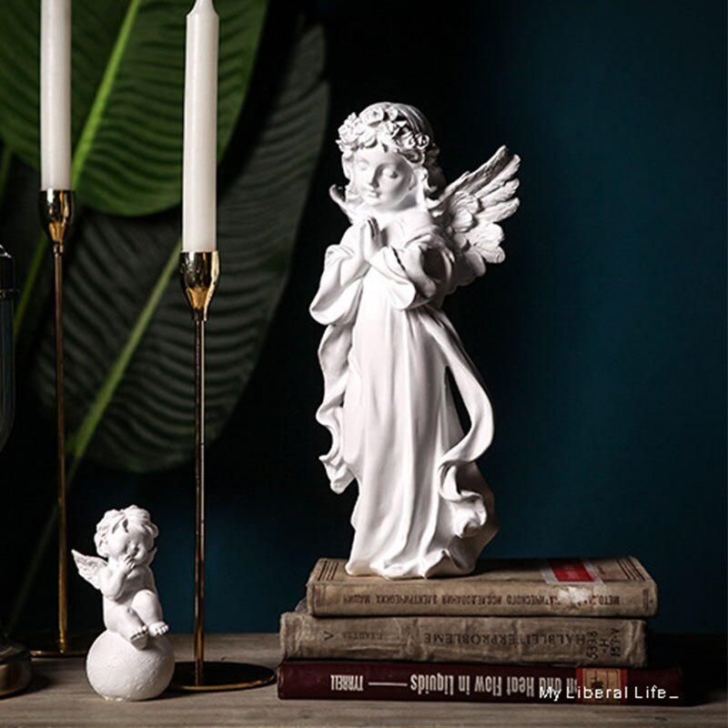 Retro white little angel sculpture David Venus fur... – Vicedeal
