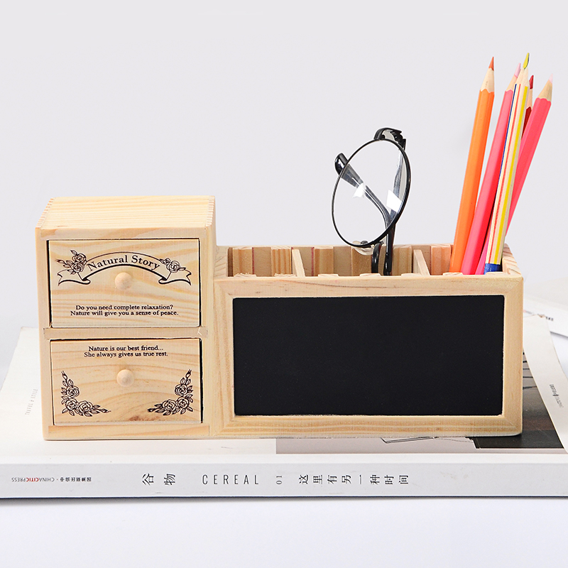 Multi-function Pen Holder with Blackboard Desk Tid... – Grandado