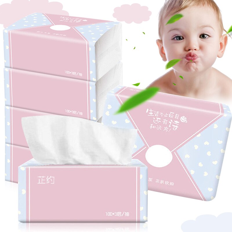 4 Packs 3-Ply Facial Tissue 300 Tissues Per Packs ... – Grandado