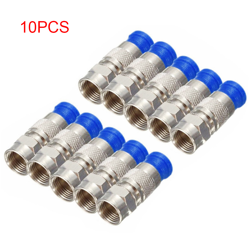 10pcs Brass RG6 Waterproof Anti-corrosion F Coaxia... – Vicedeal