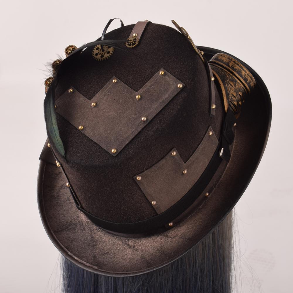 Men Women Handmade Steampunk Top Hat Magic Bowler ... – Grandado