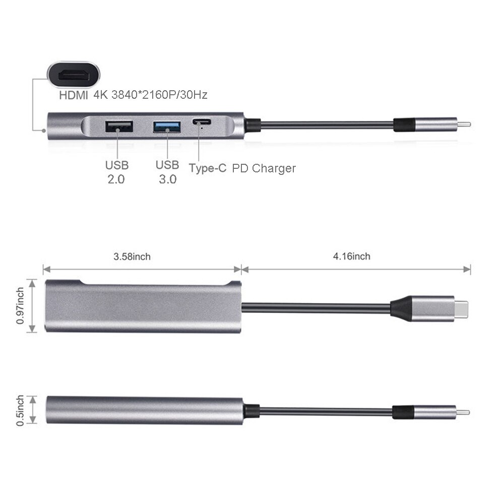 USB C PD Charger Hub Multi Port Type C Combo Hub f... – Vicedeal
