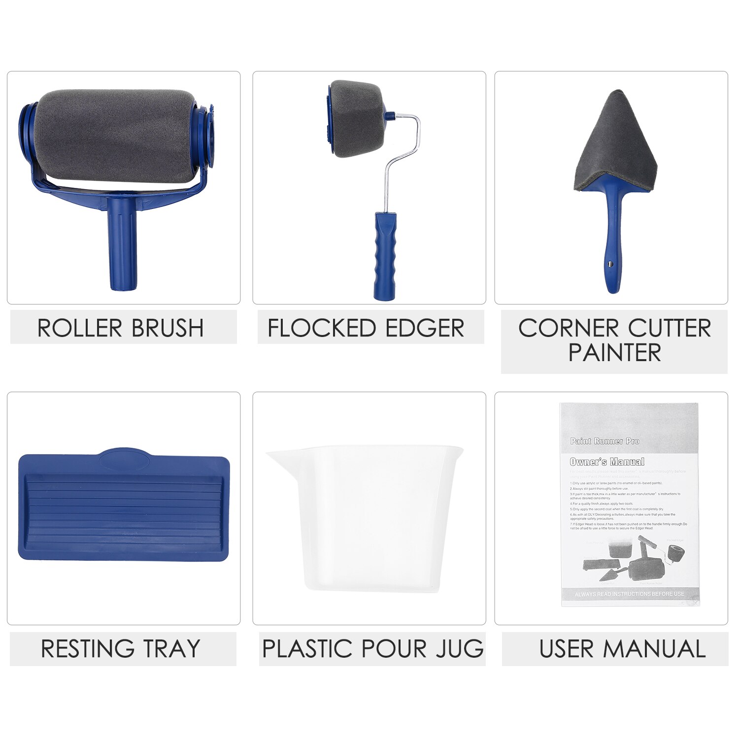 5-Piece Paint Roller Brush Kit Includes Roller Bru... – Vicedeal