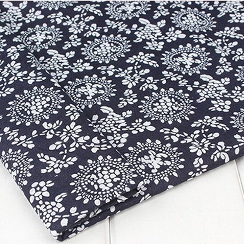 1 Metre Retro National Style Cotton Blue Calico Th... – Grandado