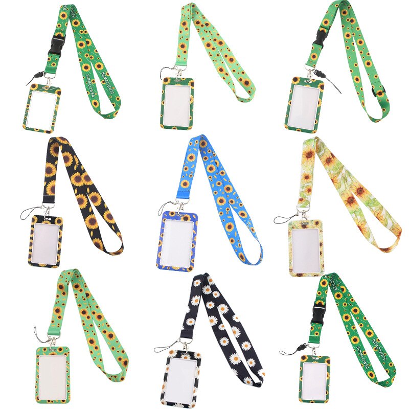 1Pcs Sunflower Lanyard Id Badge Holder Keychain ID... – Vicedeal